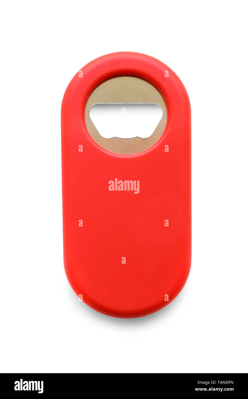 Plastic bottle opener isolated on white Stock Photo - Alamy