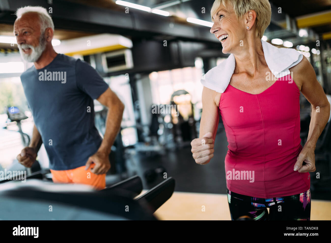 Elderly person on treadmill hi-res stock photography and images - Alamy