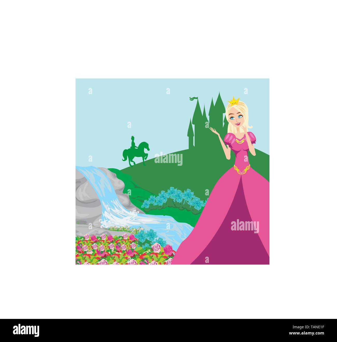 Horse waiting Stock Vector Images - Alamy