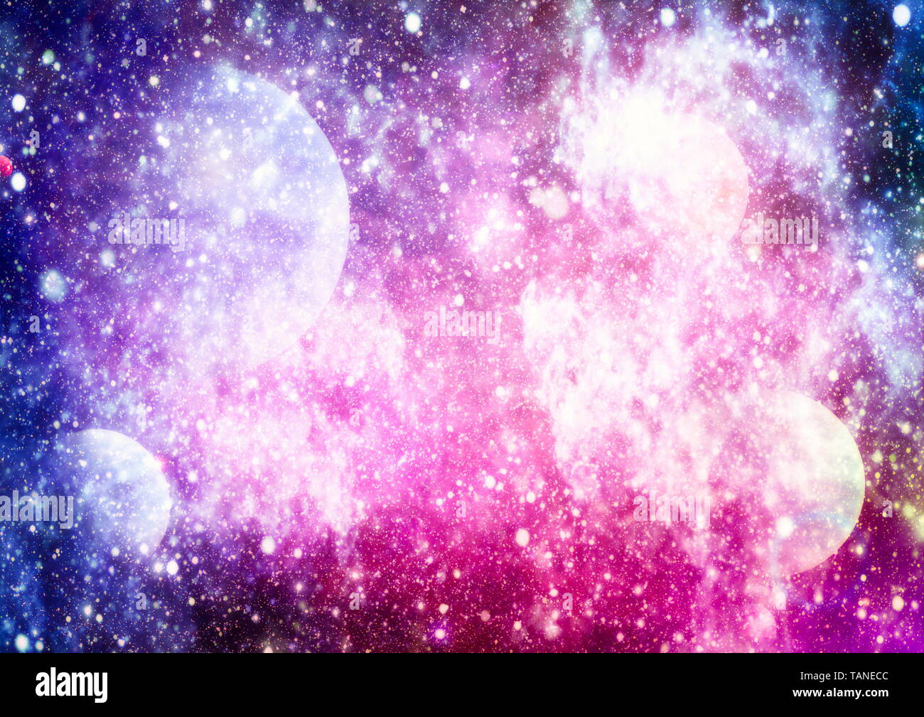 Bright Star Nebula. Distant galaxy. Abstract image. Elements of this ...