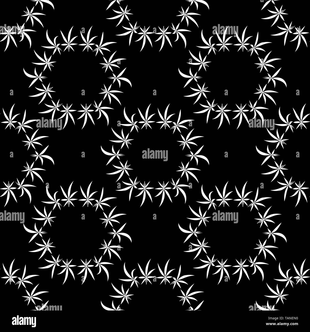 Cannabis Leaves Background. Medical Marijuana Seamless Pattern. Herbal ...