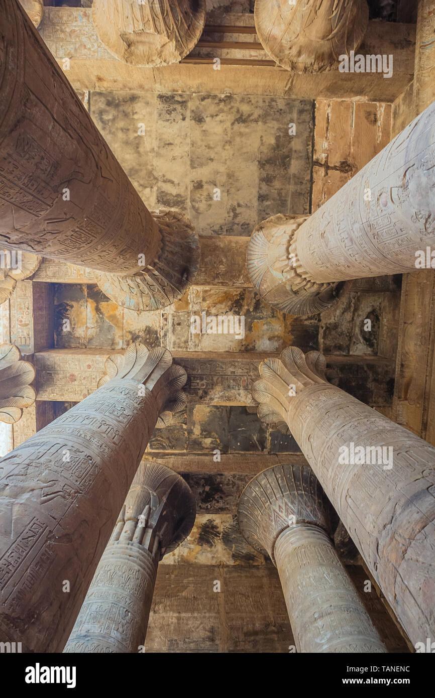 Edfu temple hypostyle hall hi-res stock photography and images - Alamy