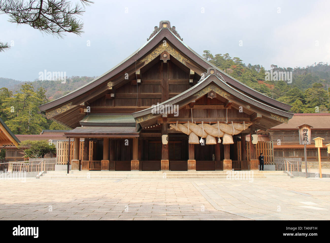 Haiden of a shinto shrine (Izumo-taisha) in Izumo (Japan Stock Photo ...