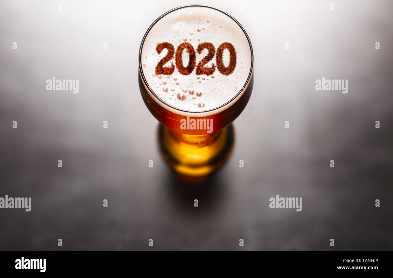 New Year 2020 beer Stock Photo - Alamy