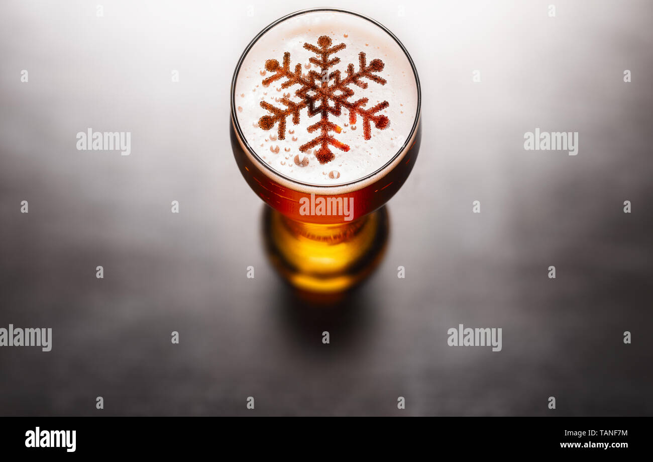 Christmas or New Year beer Stock Photo - Alamy