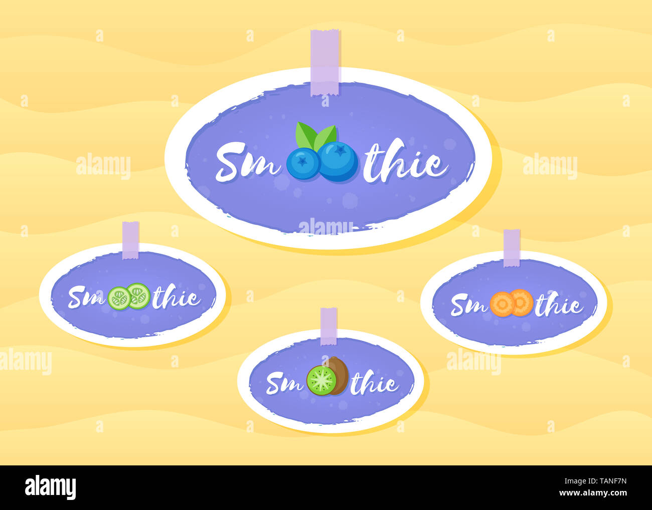 Berry smoothie drink violet sticker illustration. Fresh vegetarian ...