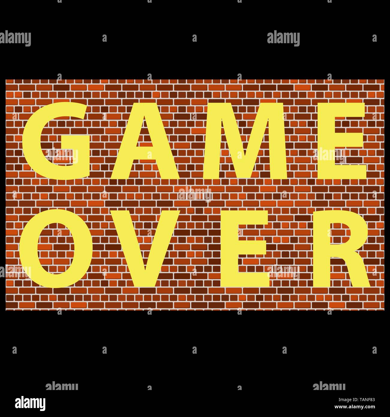 Retro Pixel Game Over Sign. Gaming Concept. Video Game Screen Stock ...