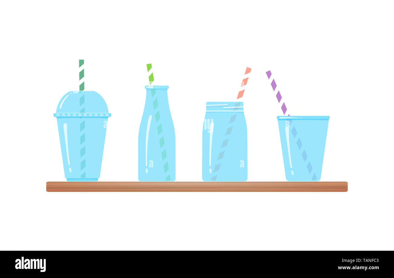 Cartoon glass cup milk shake hi-res stock photography and images - Alamy