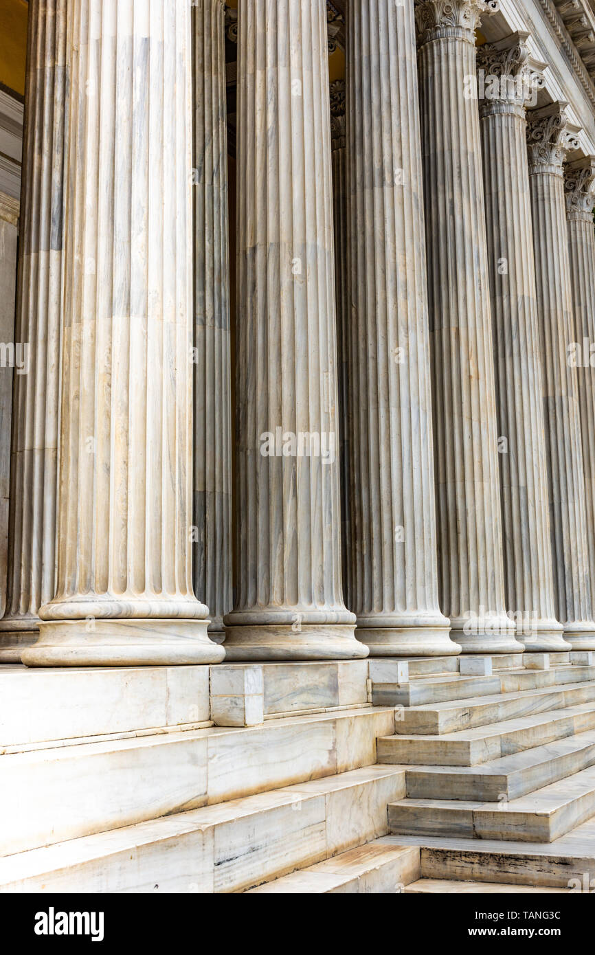 Pillar detail in Neoclassical building Zappeion in Athens, Greece Stock ...