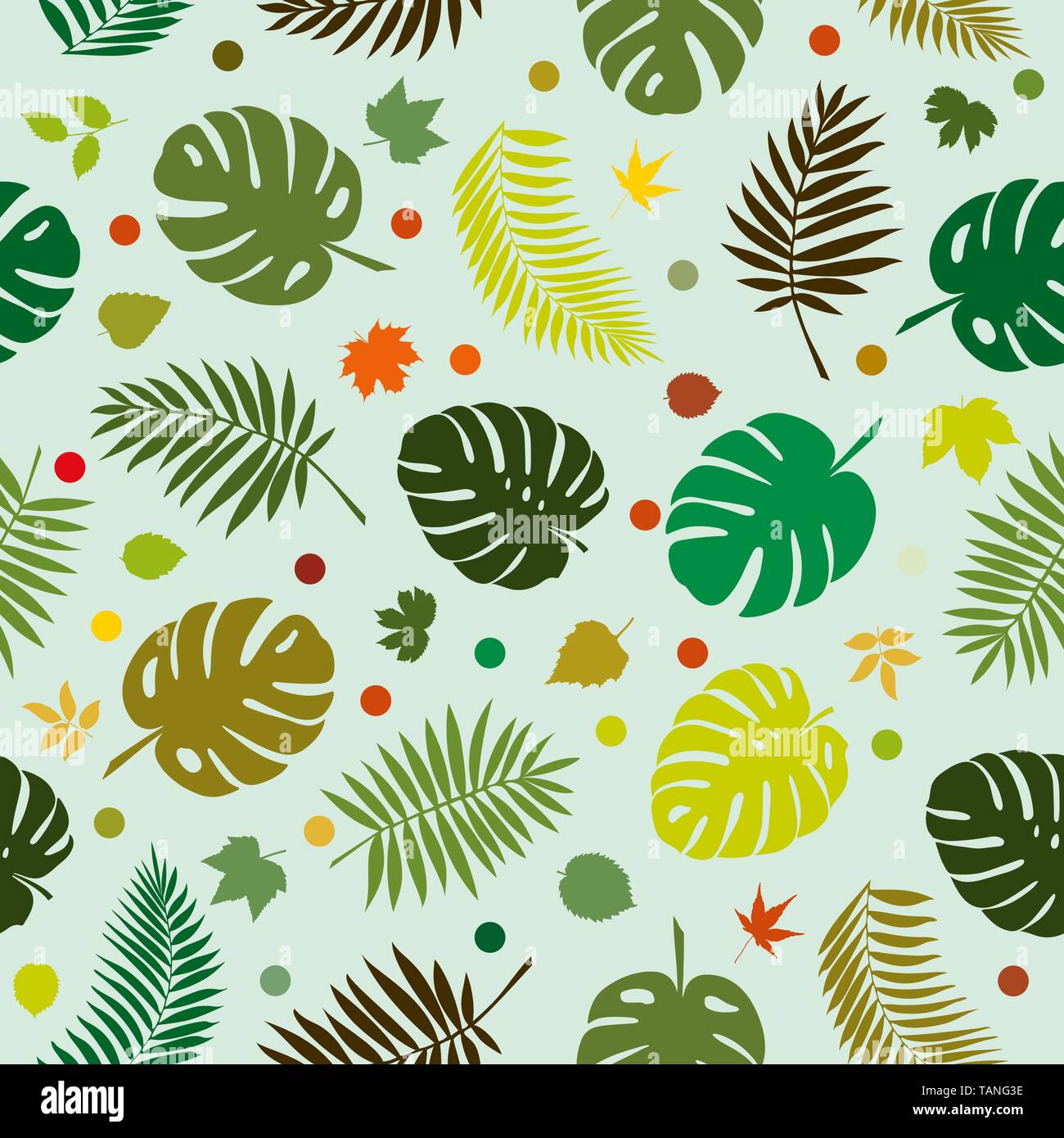 Random leaves Stock Vector Images - Alamy
