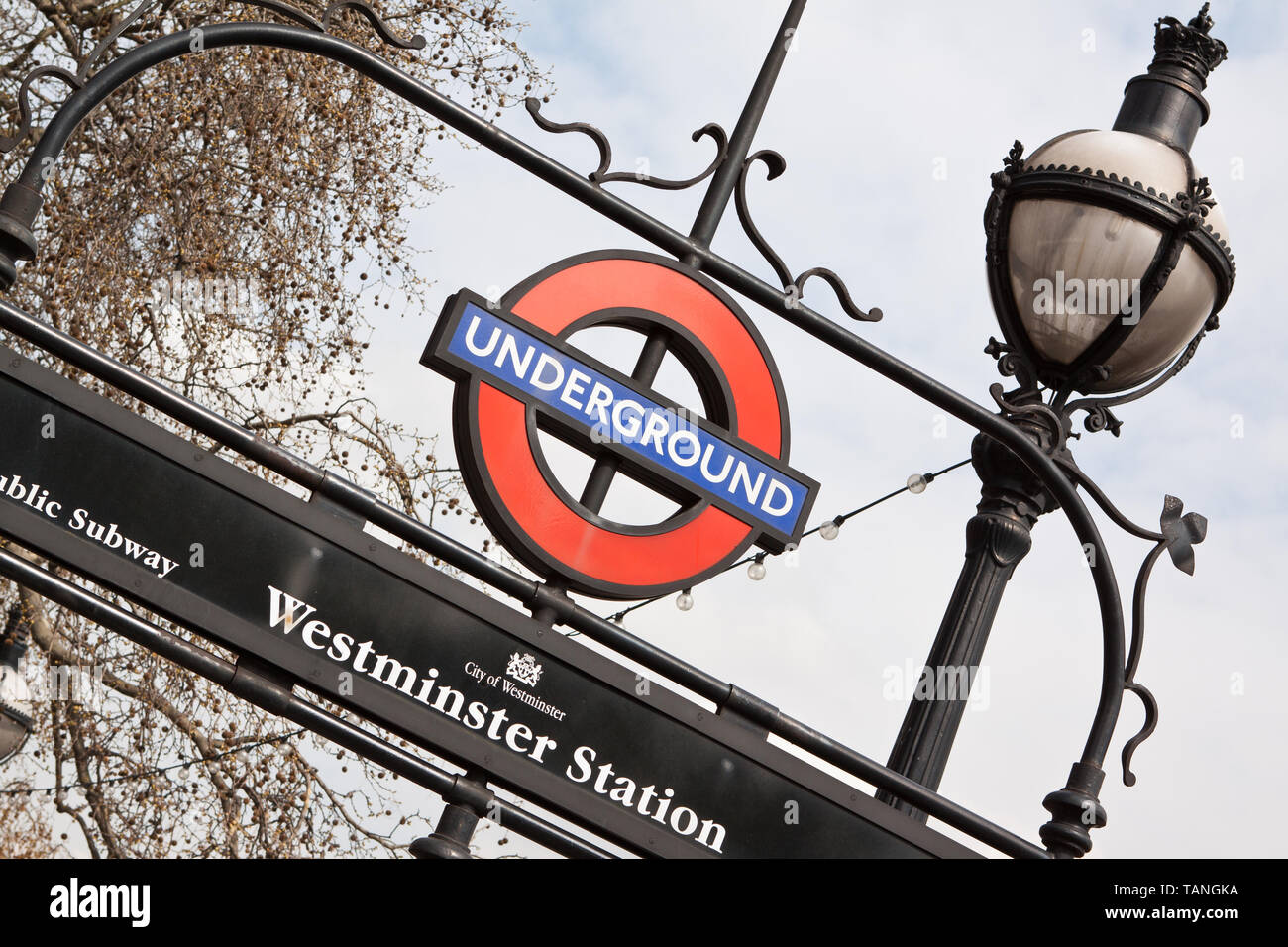 The iconic London underground sign in London, England, UK Stock Photo ...