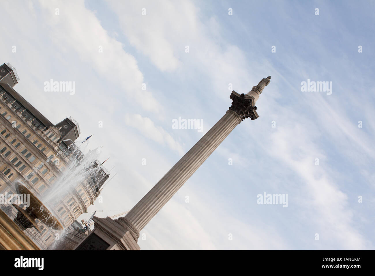 Nelson's Column statue London England, UK Stock Photo - Alamy