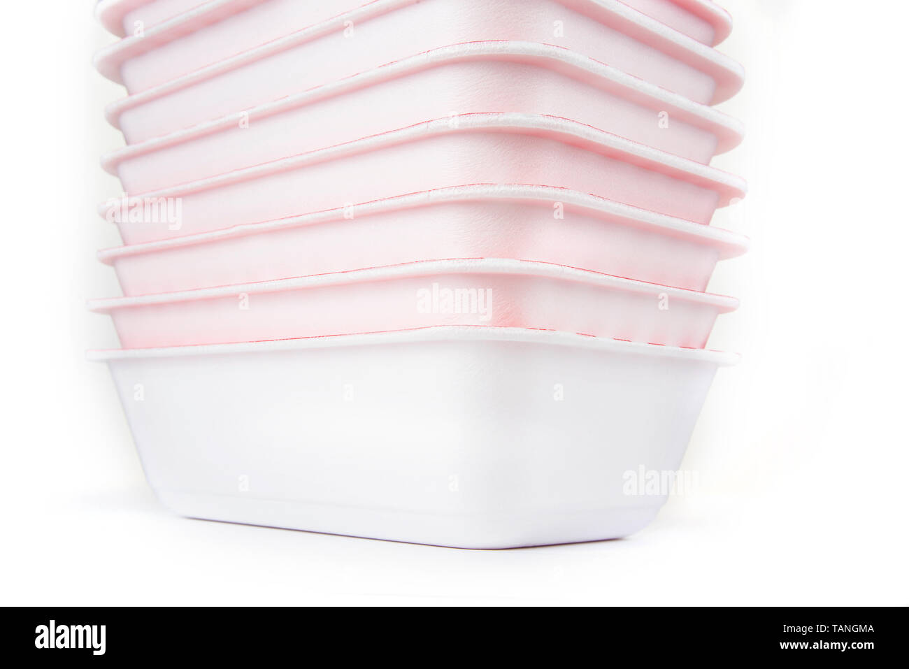 Disposable polystyrene bowl on a white background Stock Photo - Alamy