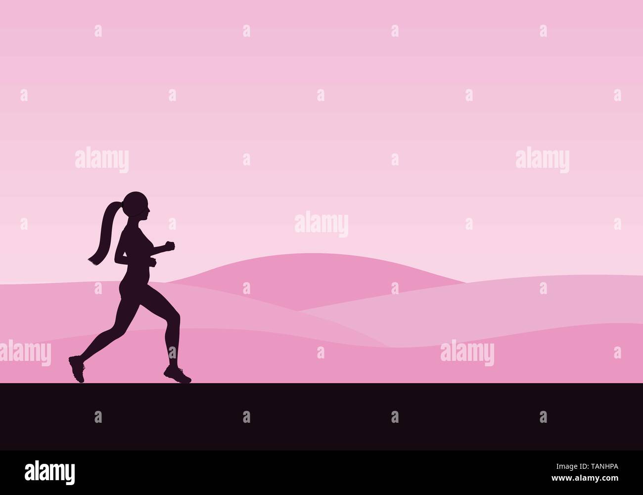 Dawn exercise run Stock Vector Images - Alamy