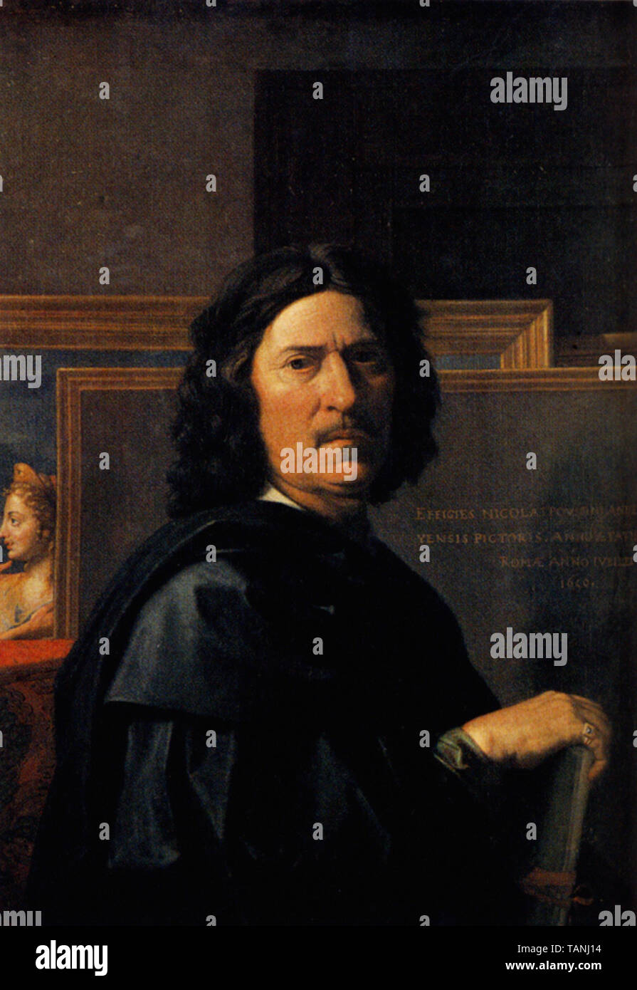 Nicolas Poussin - self portrait 1650 Stock Photo - Alamy