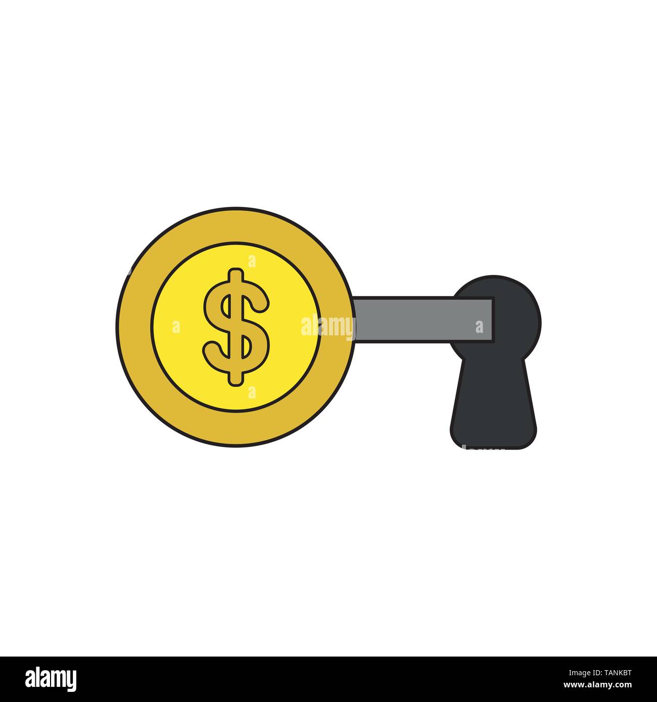Coin unlocking Stock Vector Images - Alamy