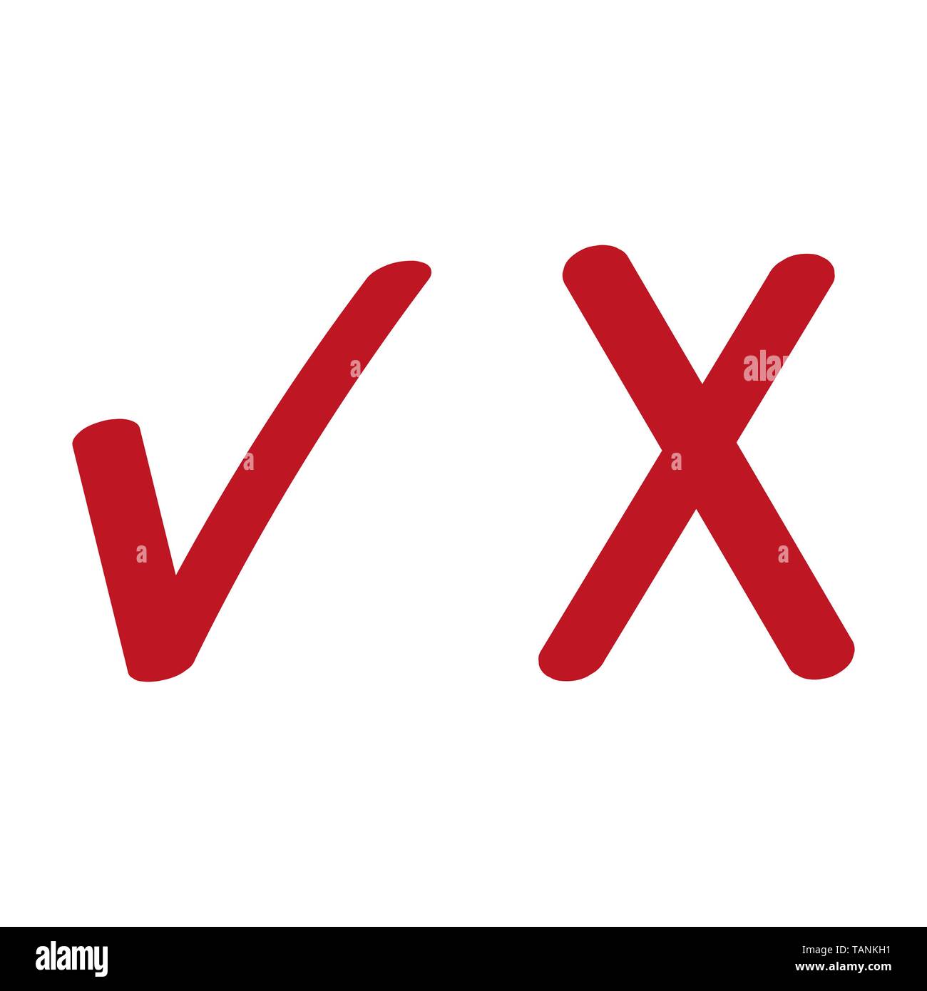 Tick icon set. Stylish check mark icon set in red color, vector ... Tick icon set. Stylish check mark icon set in red color, vector ...