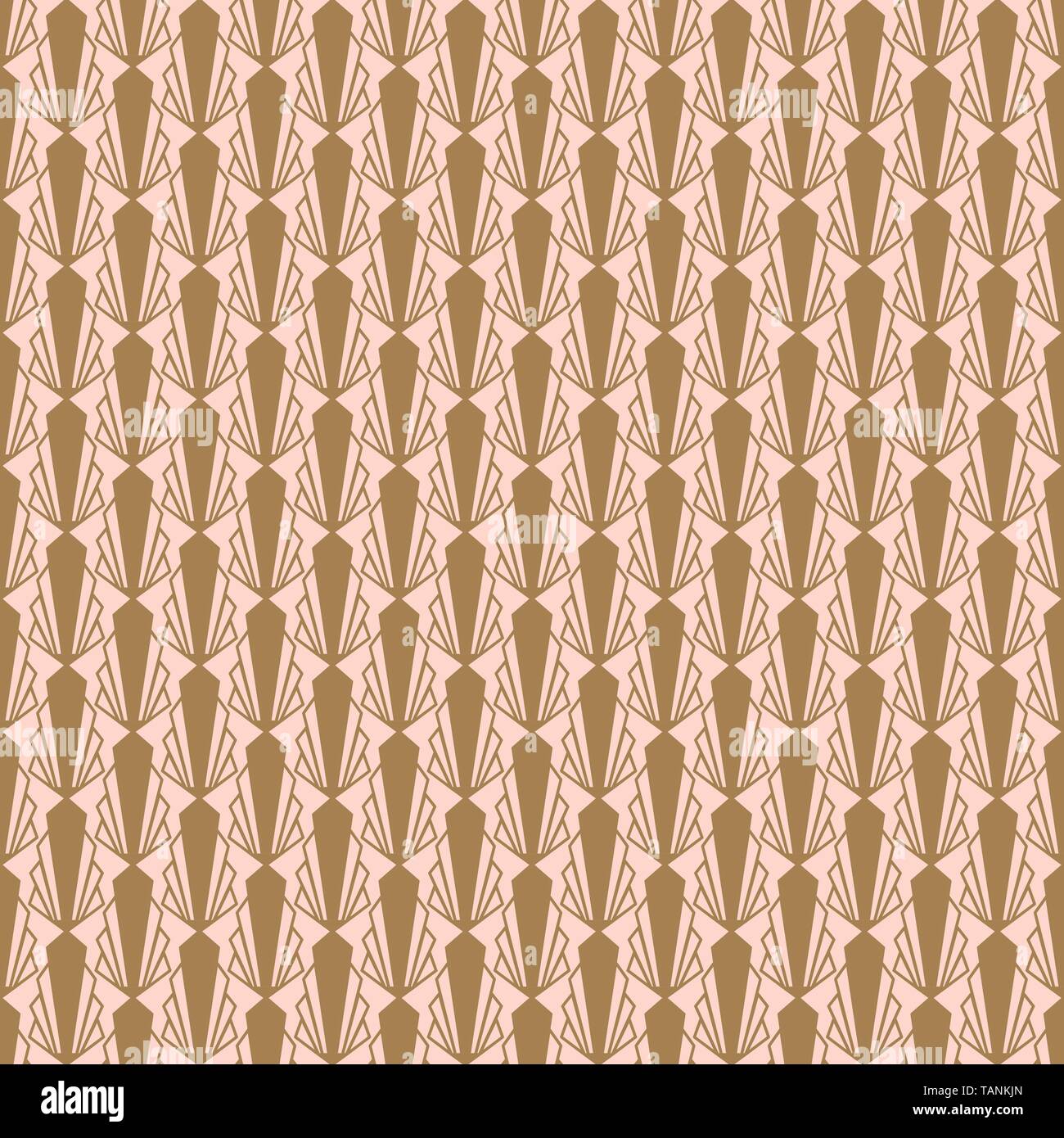 Vintage Art Deco seamless pattern gold and blush decorative texture ...