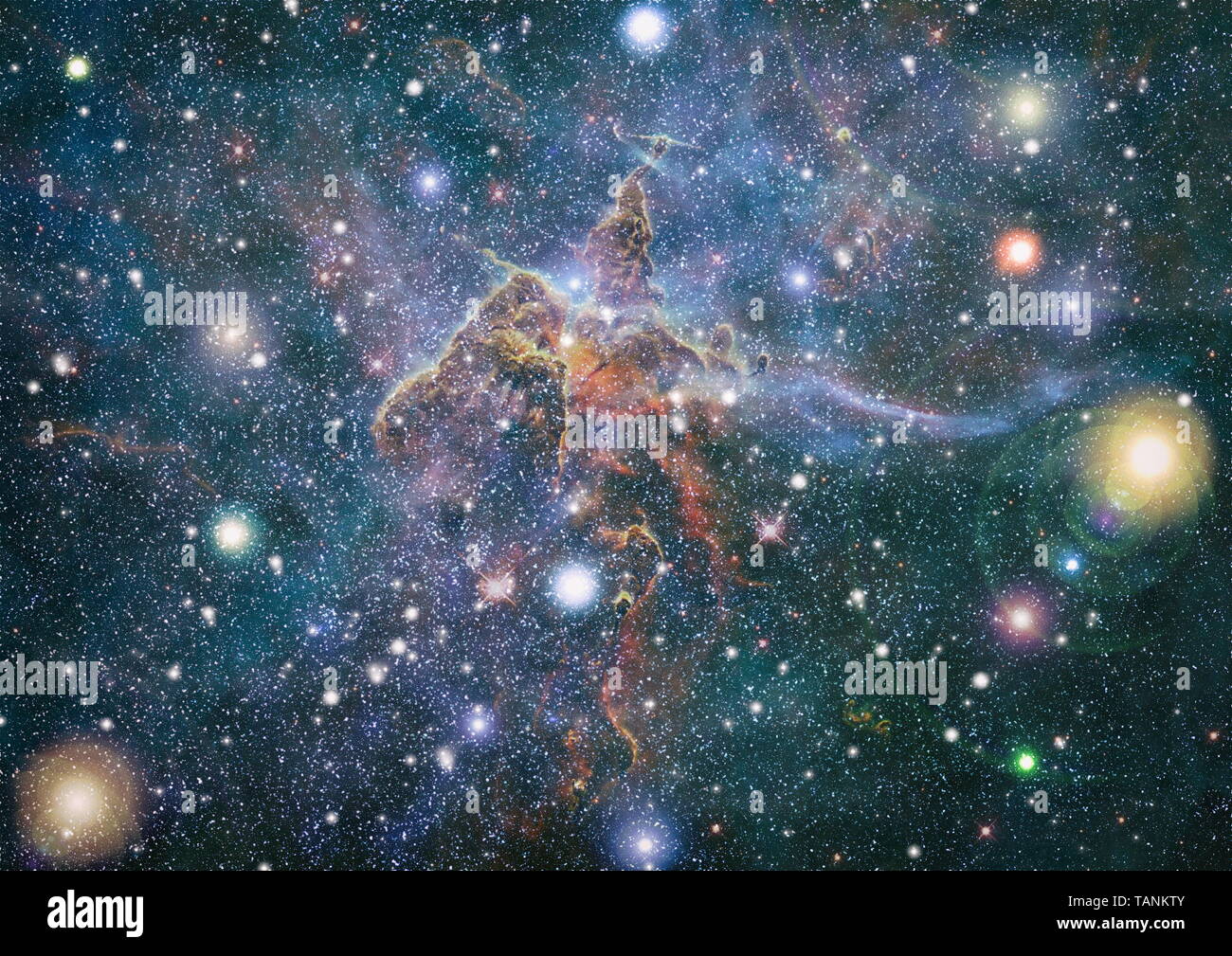 Sparkle shinny blue star particle motion on black background, starlight ...