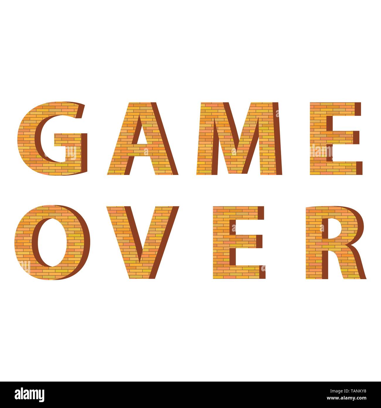 Retro Pixel Game Over Sign. Gaming Concept. Video Game Screen Stock ...