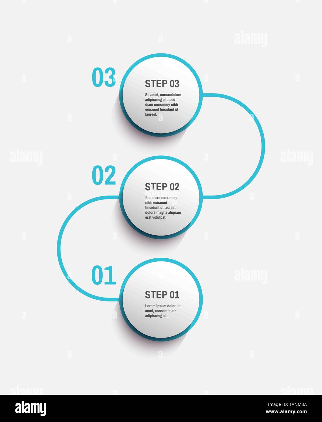 Three steps vector infographic illustration hi-res stock photography ...