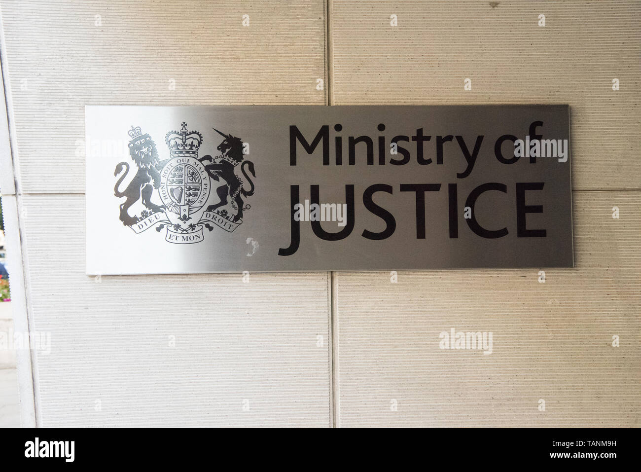 Ministry of Justice sign Stock Photo - Alamy