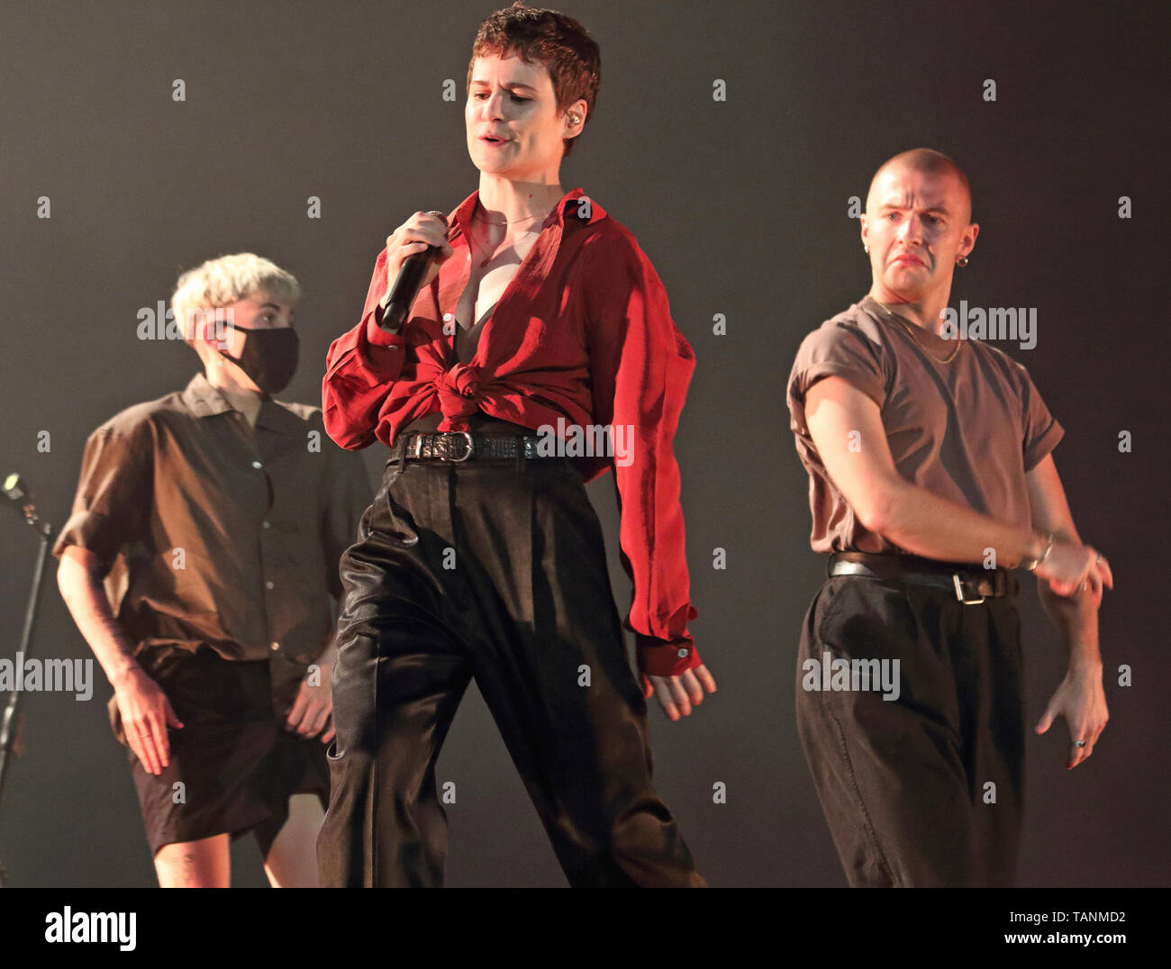 Christine and The Queens seen performing live on stage during the ...