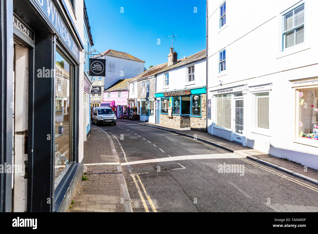Salcombe, Devon, UK, England, Salcombe high street Devon, Salcombe ...