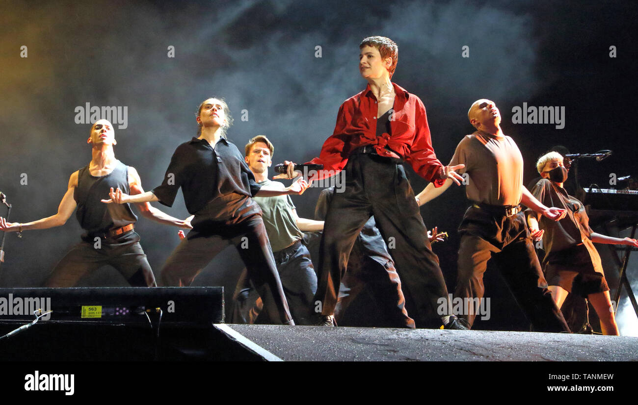Christine and The Queens seen performing live on stage during the ...