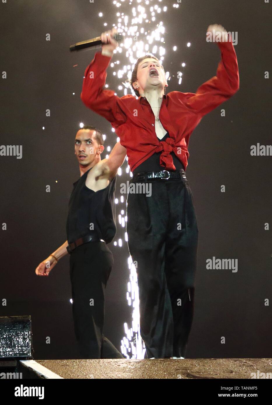 Christine and The Queens seen performing live on stage during the ...