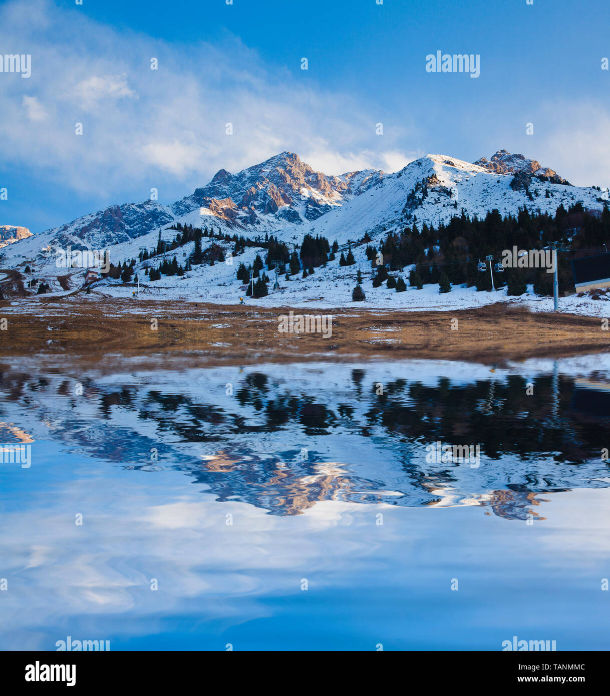 lake mountain landscape central Asia Stock Photo - Alamy