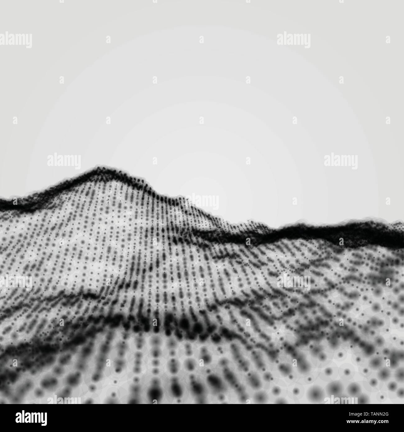 Landscape Background. Terrain. 3D Technology Vector Illustration. Array ...