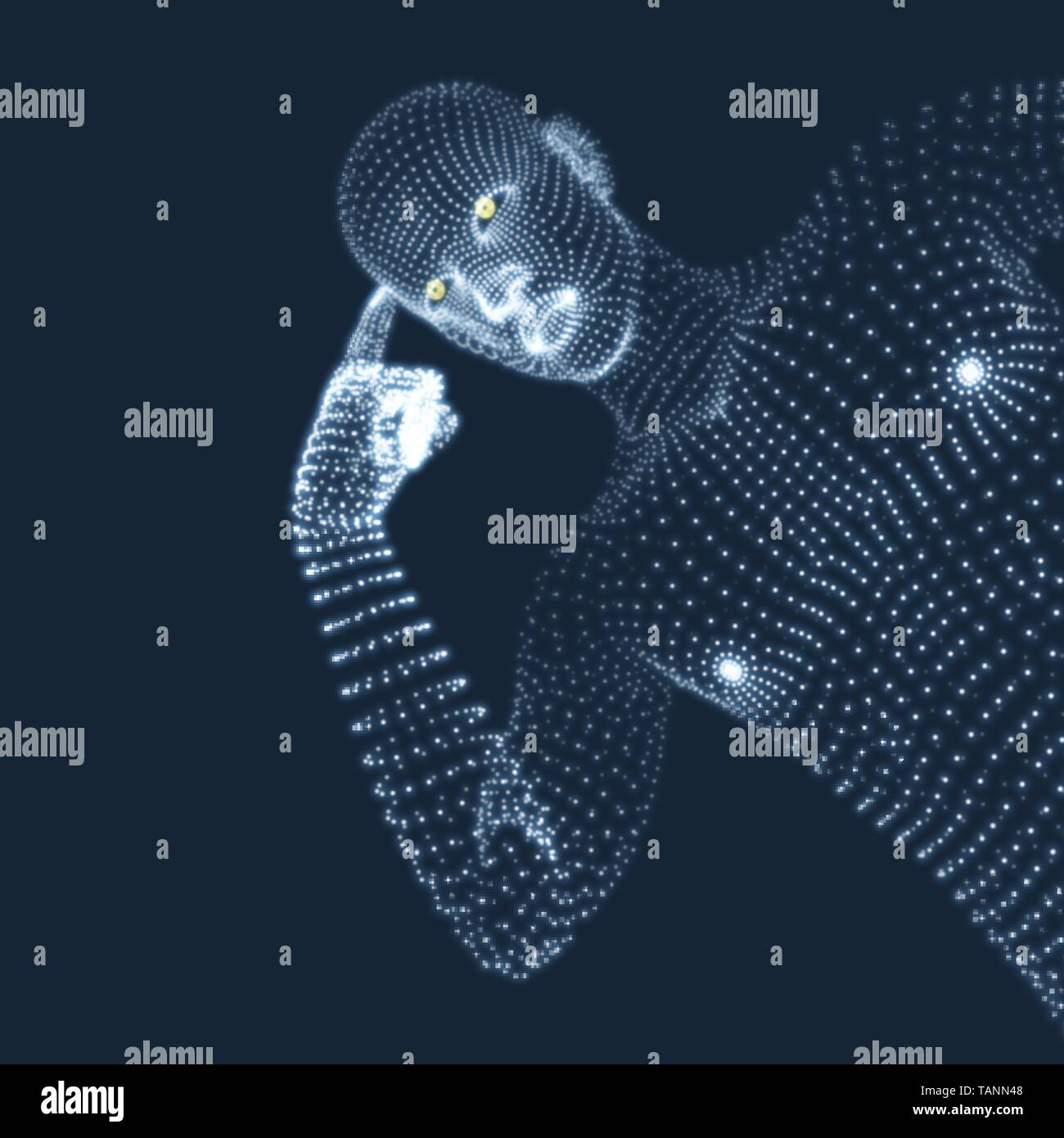 The thinker pose Stock Vector Images - Alamy