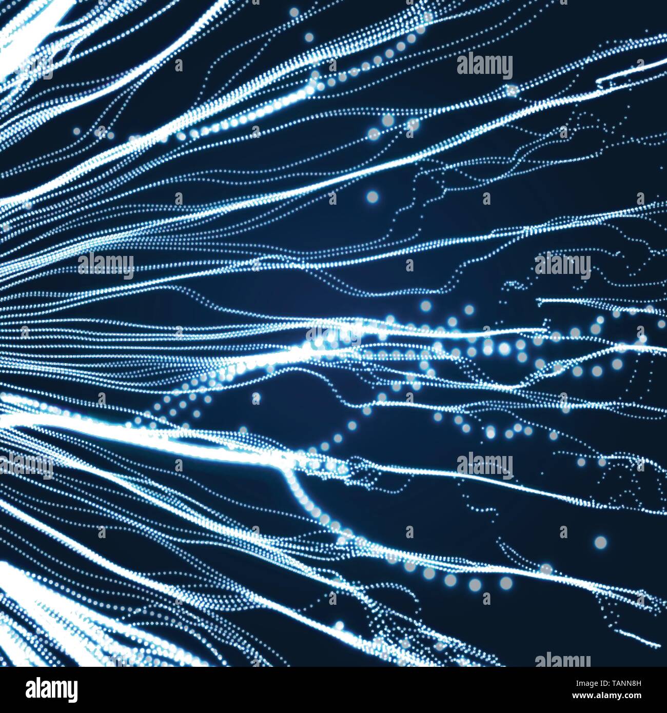 Wave Background. Ripple Grid. Abstract Vector Illustration. 3D ...