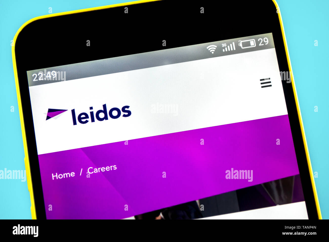 Berdyansk, Ukraine - 24 May 2019: Leidos aerospace website homepage ...