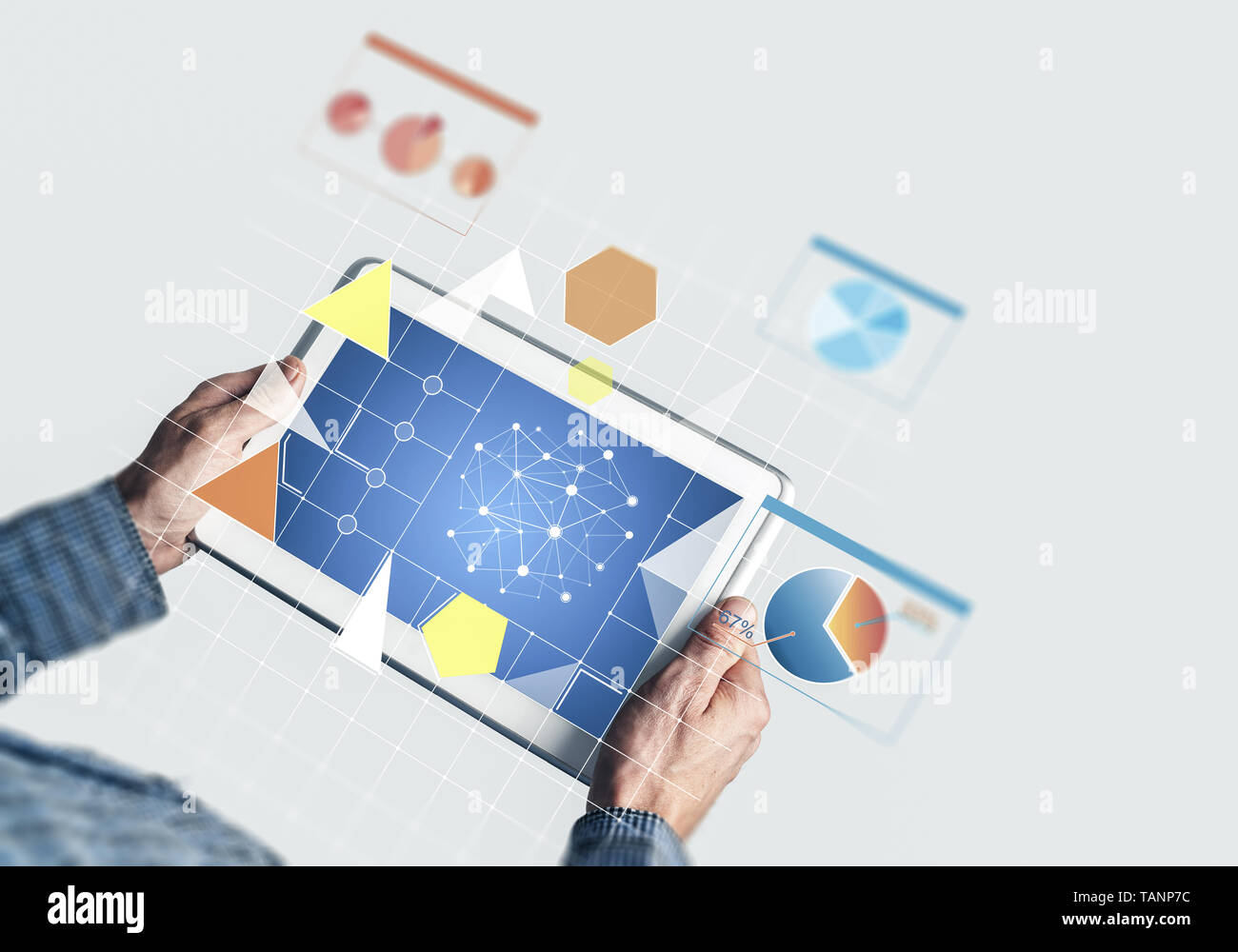 Concept of global connection and interaction interface on notebook ...