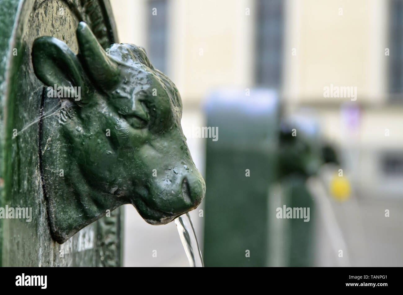 Turin, Piedmont, Italy. May 2019. A look at Piazza Gian Lorenzo Bernini ...