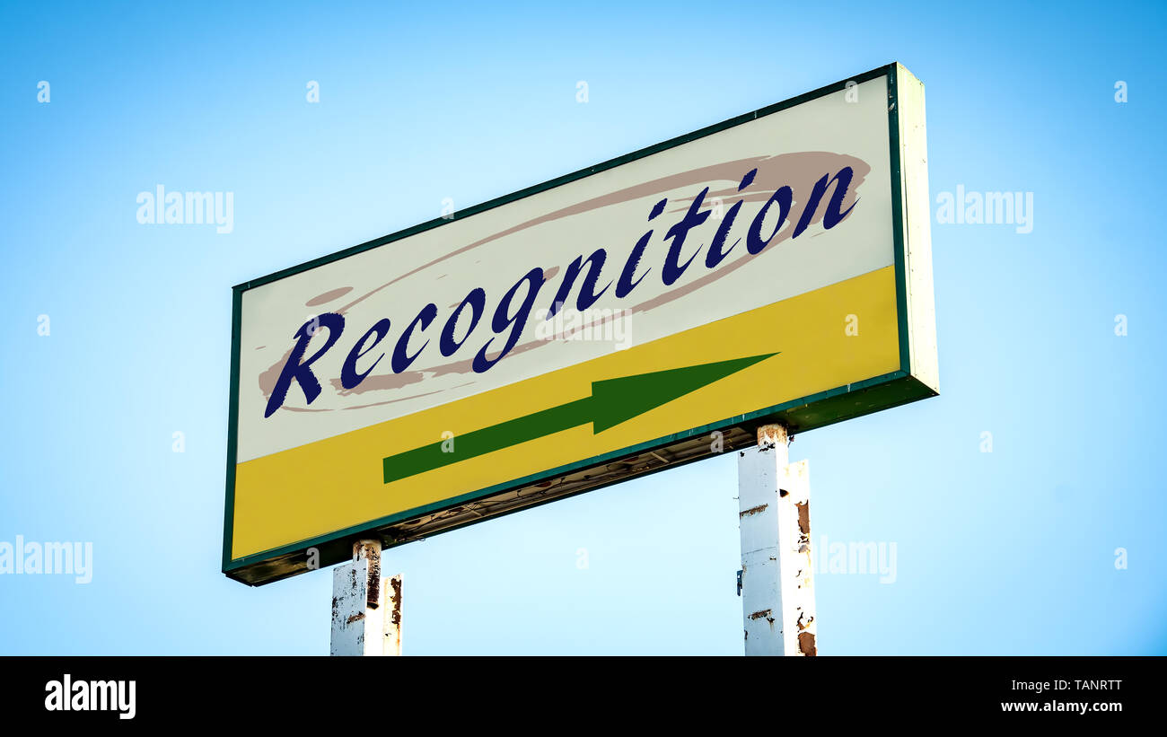 Street Sign the Direction Way to Recognition Stock Photo - Alamy