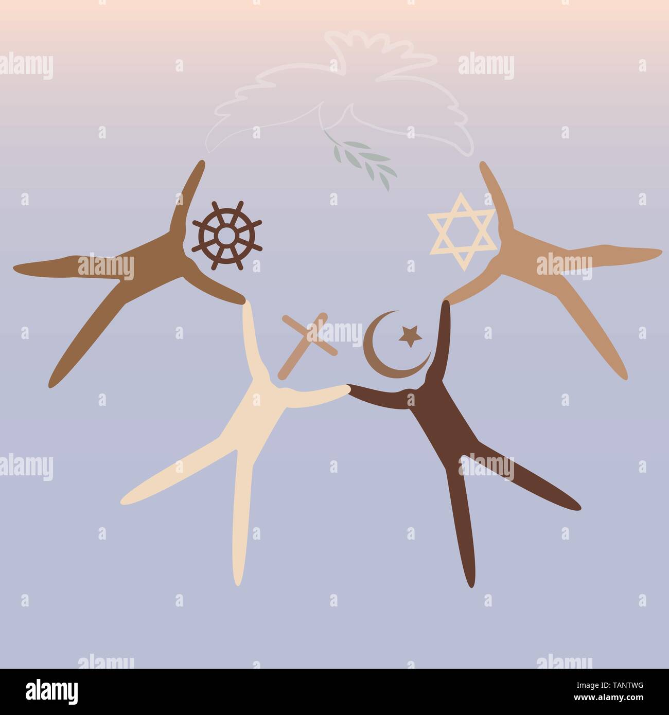 Religious diversity symbols Stock Vector Images - Alamy