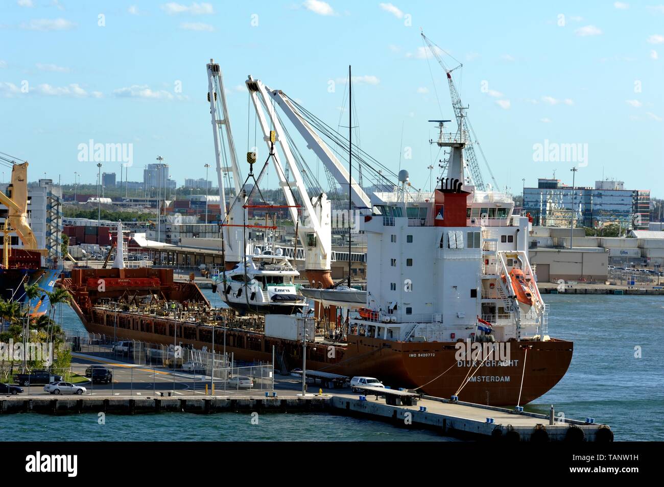 Port of Fort Lauderdale, Florida, USA - 16th April 2019: Spliethoff ...