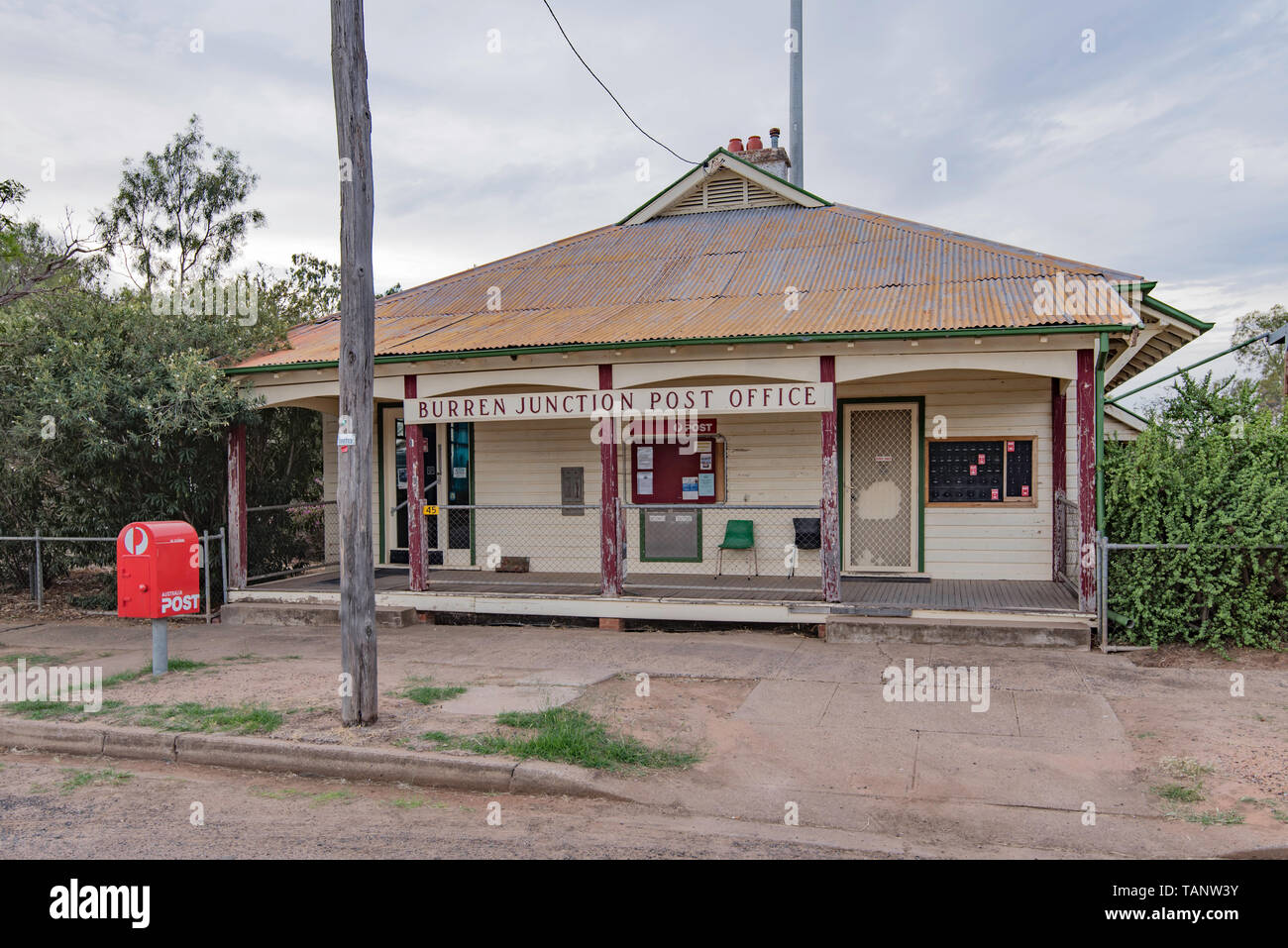 The Australia Post Office in the town of Burren Junction, New South ...