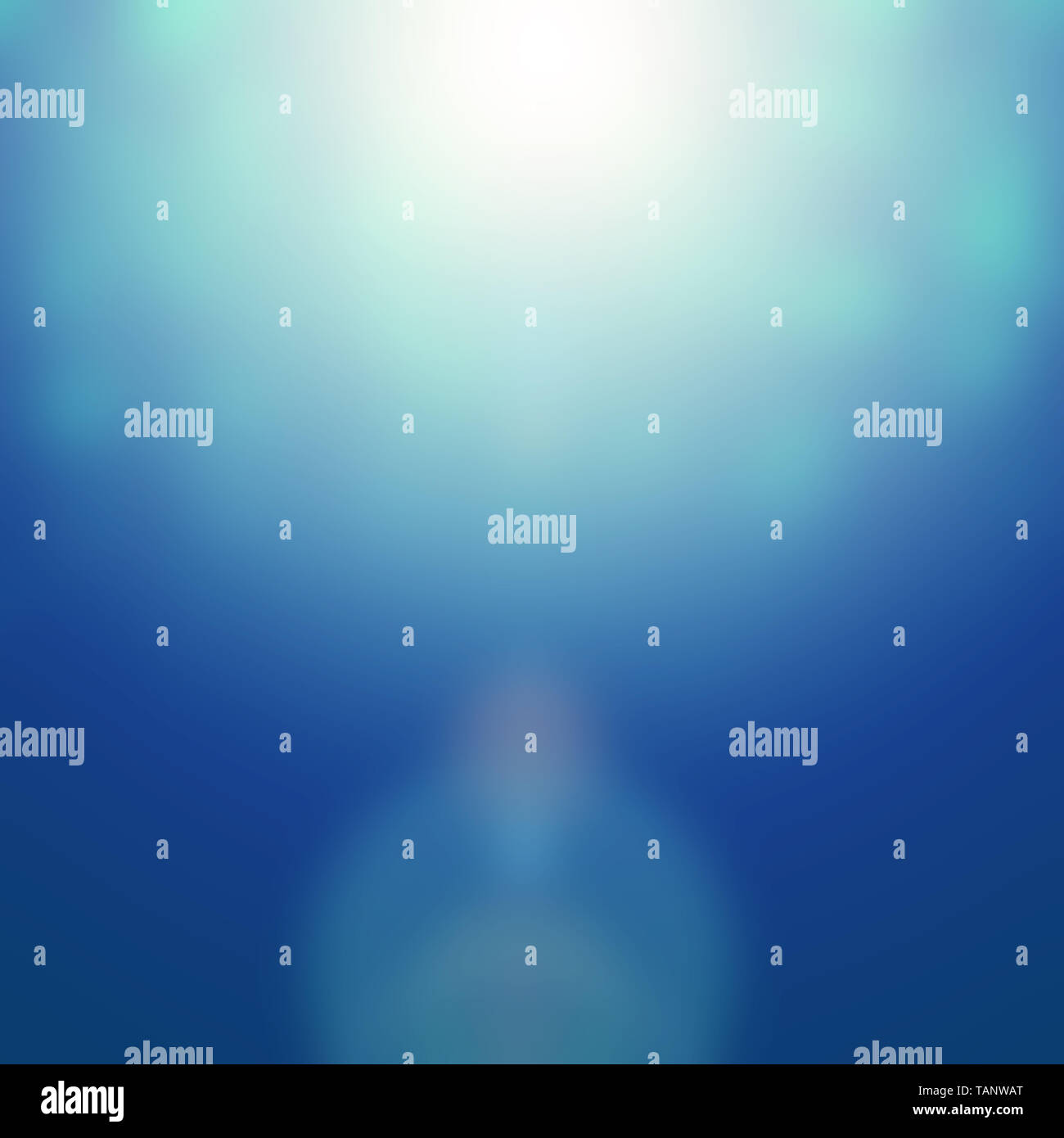 Magical blurred background in blue with sun rays, decorative ...