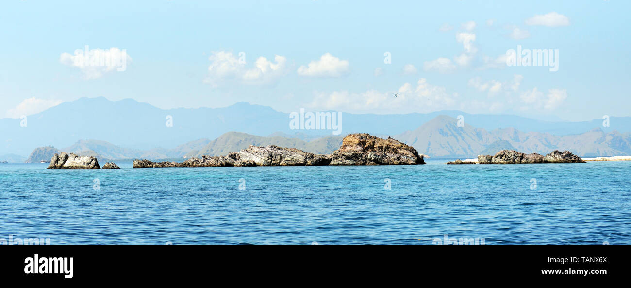 Beautiful landscapes of islands in the Labuan Bajo region of Flores ...