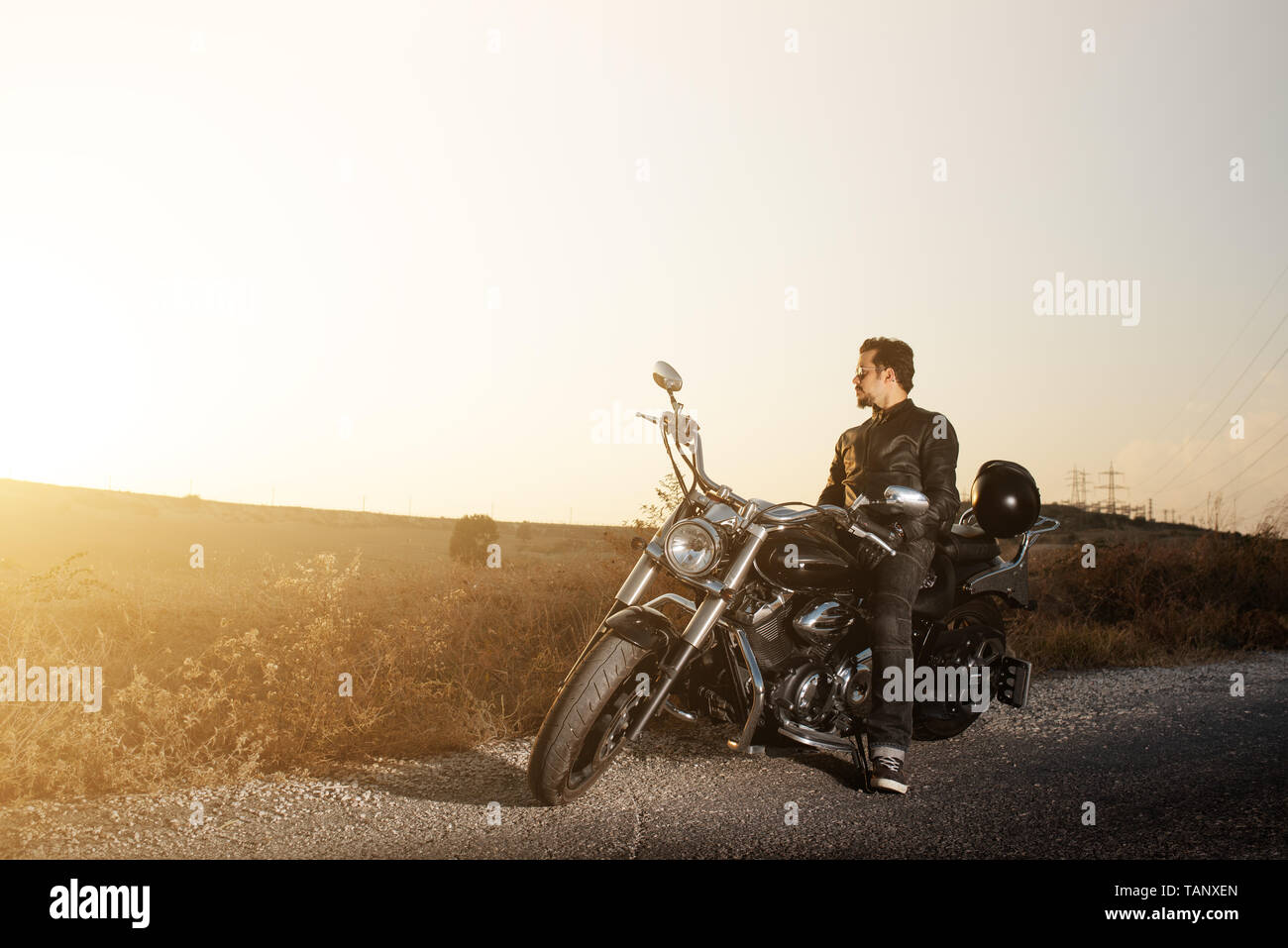 Motorcycle view of road hi-res stock photography and images - Alamy