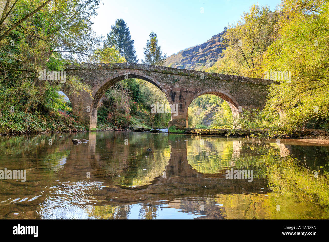 France, Aveyron, Conques, labelled Les Plus Beaux Villages de France ...