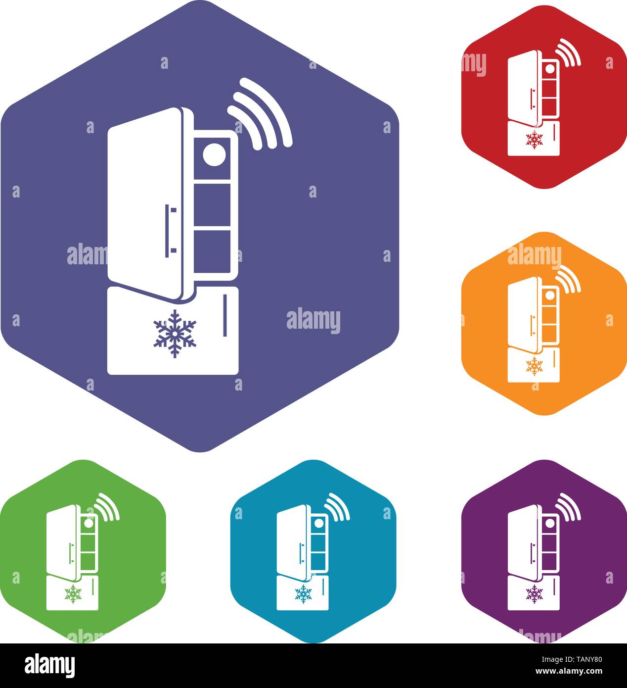 Fridge icons vector hexahedron Stock Vector Image & Art - Alamy