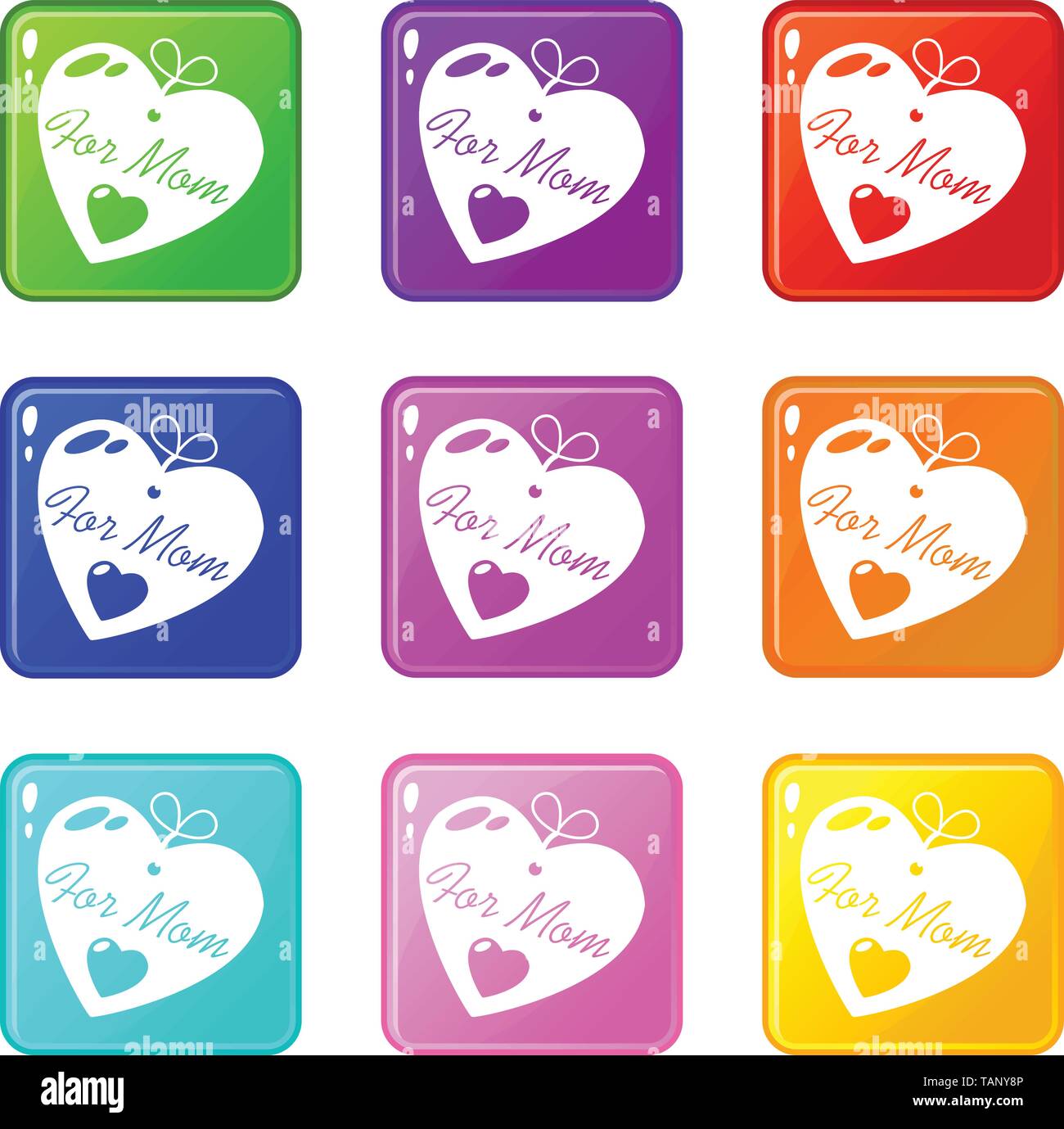 Mother icons set 9 color collection Stock Vector Image & Art - Alamy