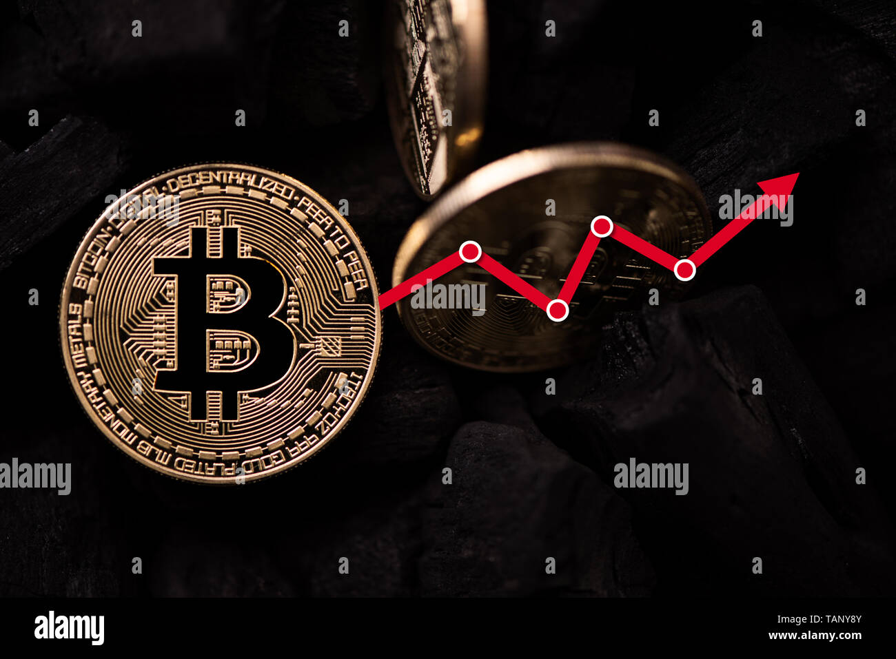 Chart with arrow vector hi-res stock photography and images - Alamy