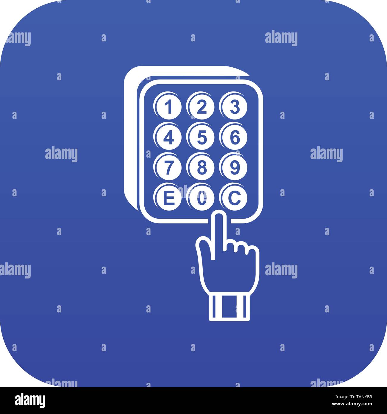 Digital lock icon blue vector Stock Vector Image & Art - Alamy