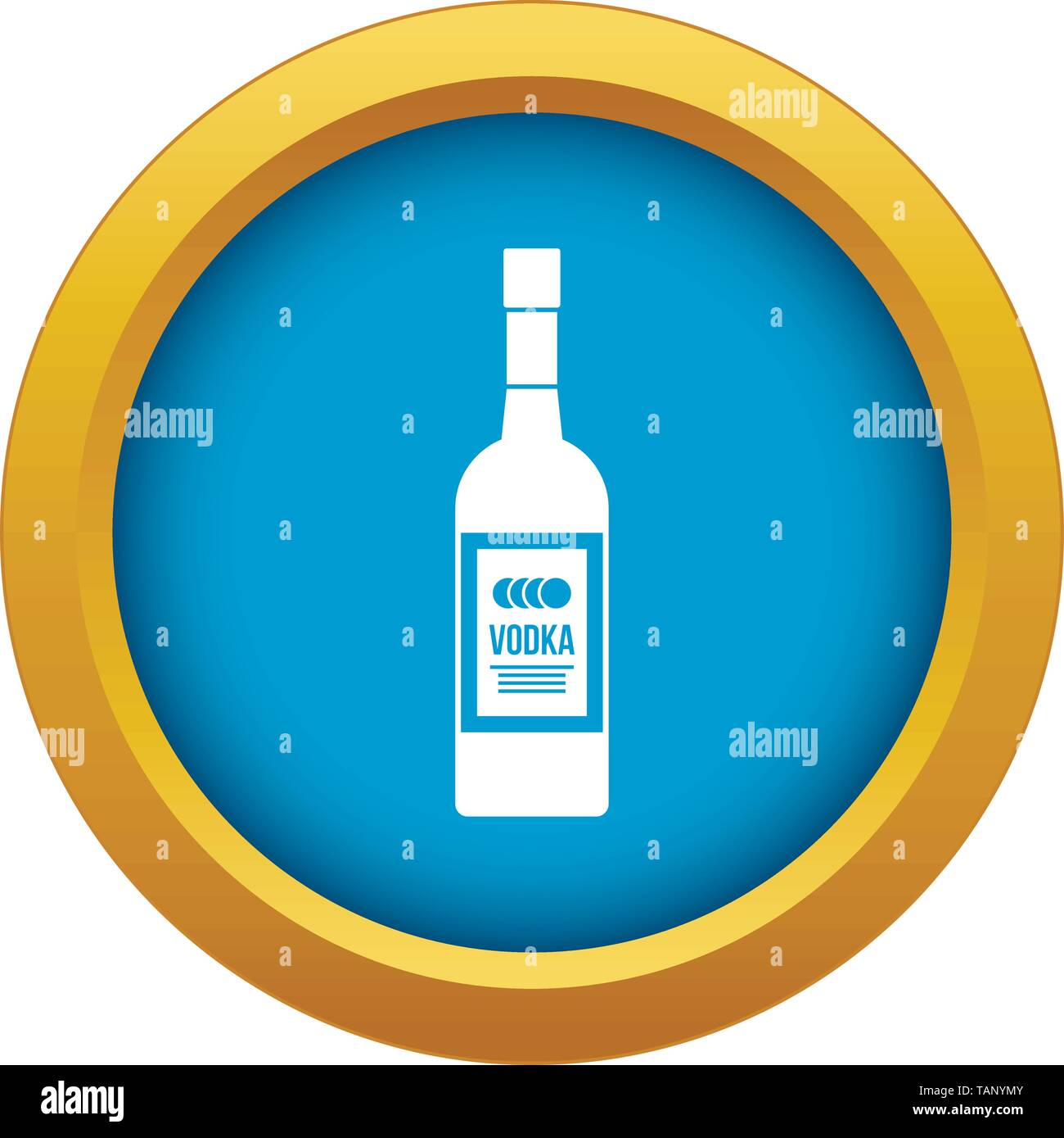 Bottle of vodka icon blue vector isolated Stock Vector Image & Art - Alamy
